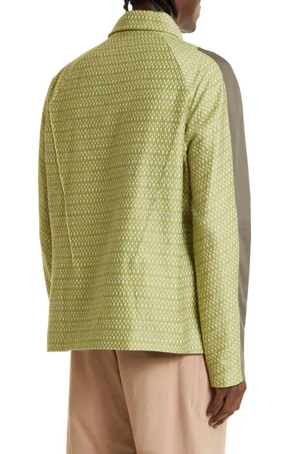 Kiko Kostadinov Tonkin Contrast Jacket In Greensand/ Camel - 70